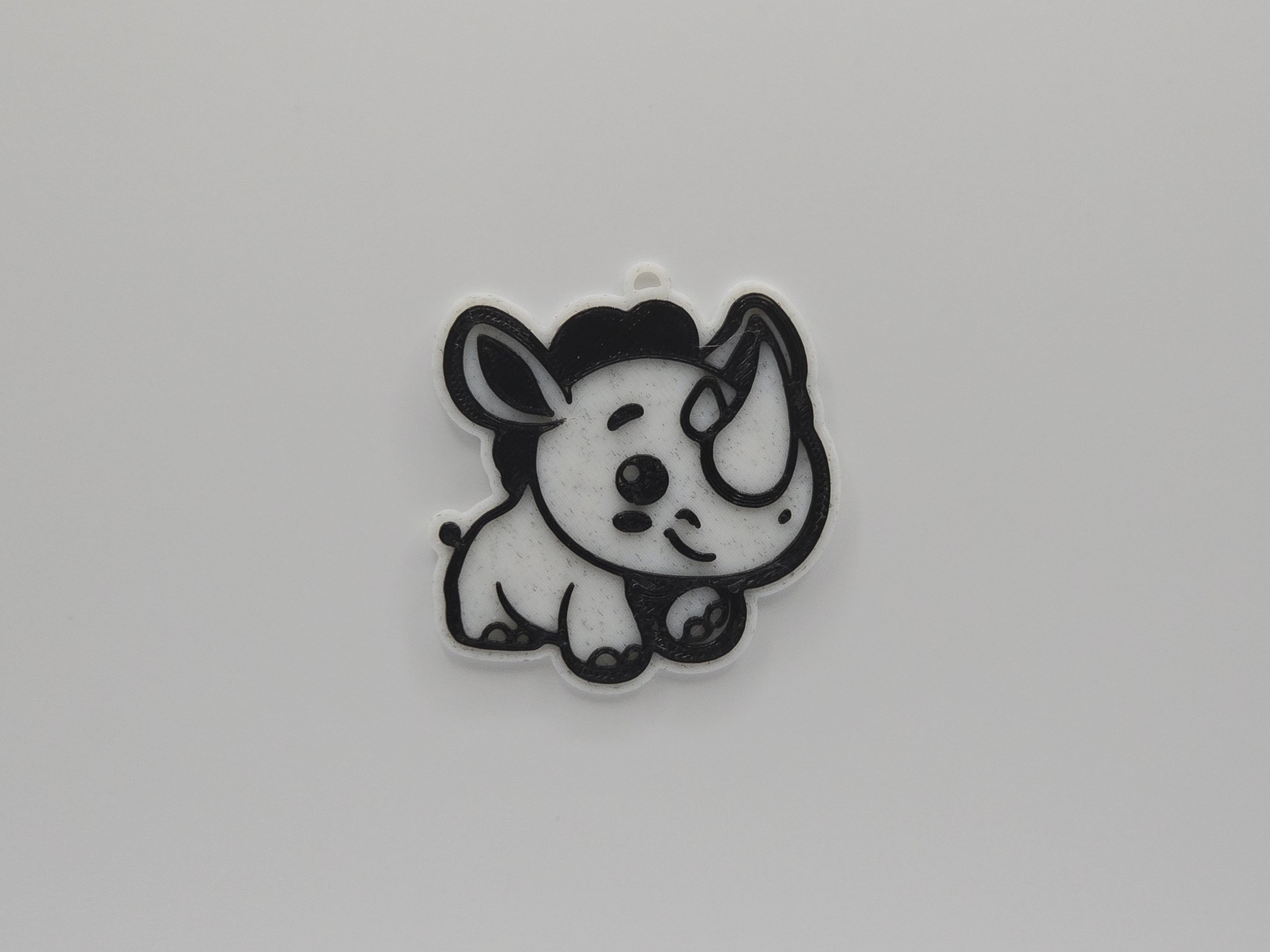 Cute Rhino Keychain by FC2M3D | Download free STL model | Printables.com