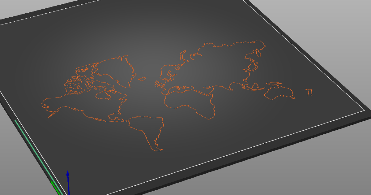 Tactile image: world political map by GutenBar | Download free STL ...