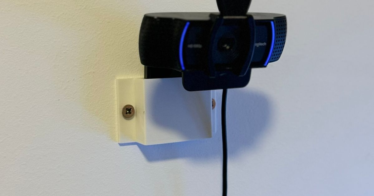 Simple Webcam Mount for Logitech C920 by utopiarax | Download free STL ...