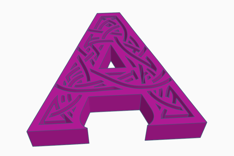 standing initial: letter A by Nina Máčová | Download free STL model ...