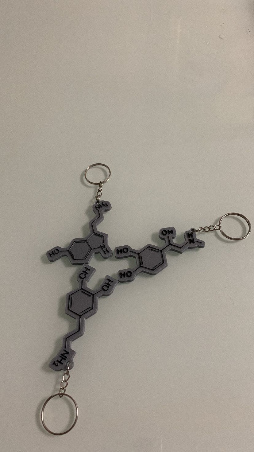 NEUROTRANSMITTERS KEYCHAIN by Gabriel Saturno | Download free STL model ...