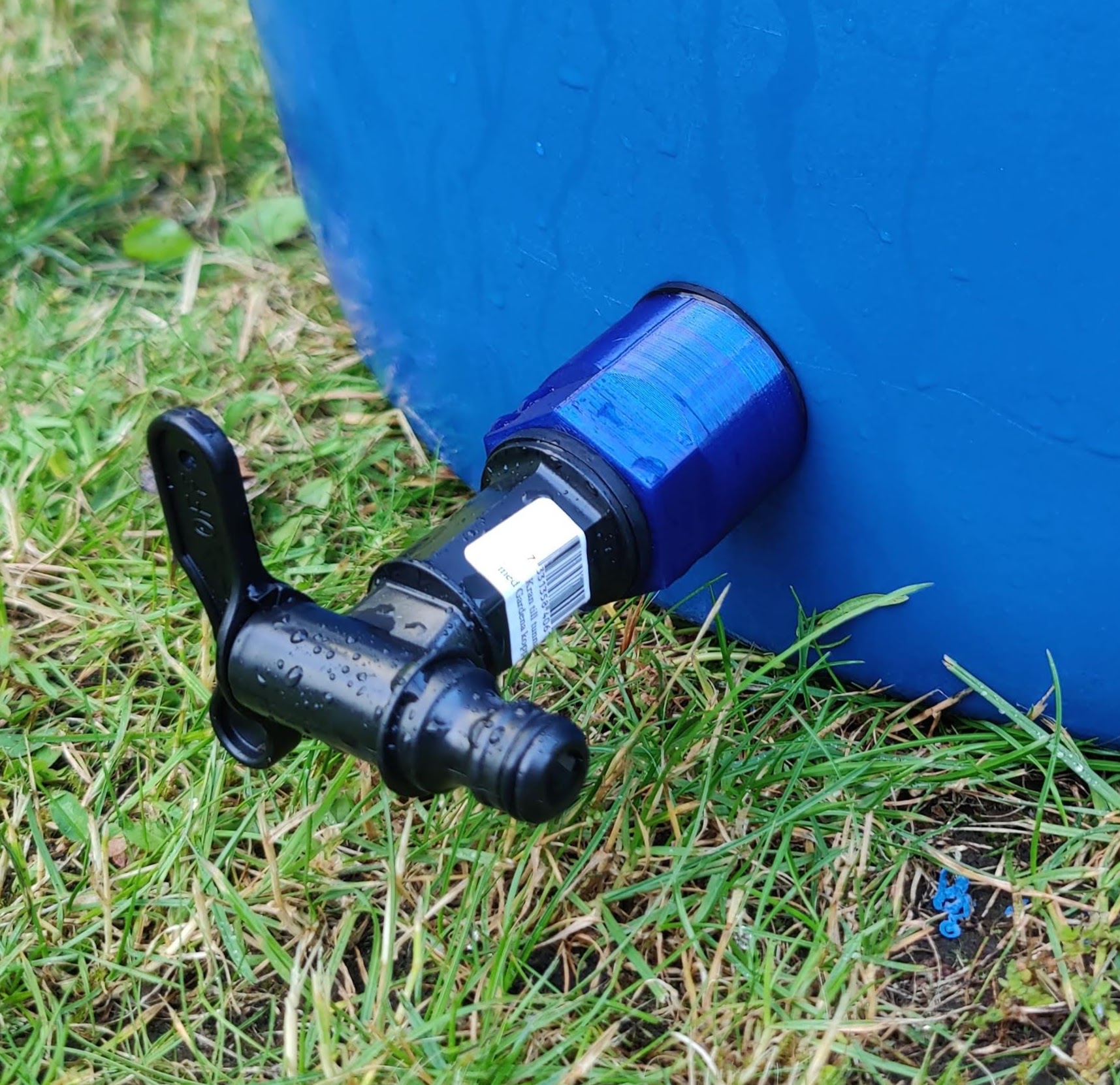 Rain barrel tap adapter for 26mm OD threaded taps by christofferrap ...