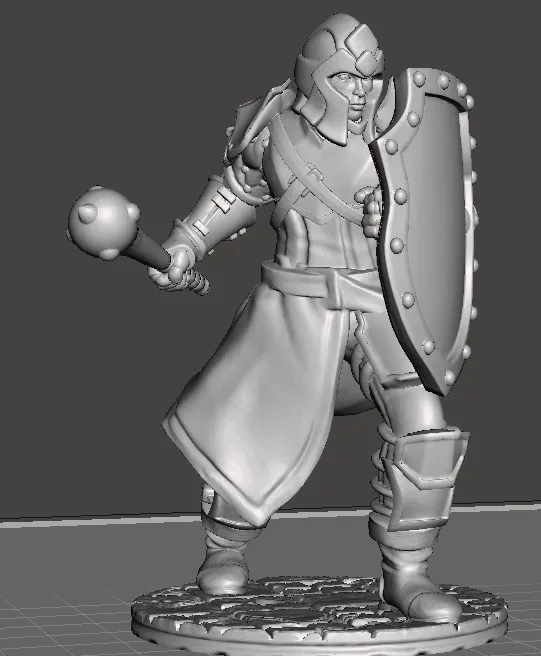 Cleric with Mace & Shield by DM WildBill | Download free STL model ...