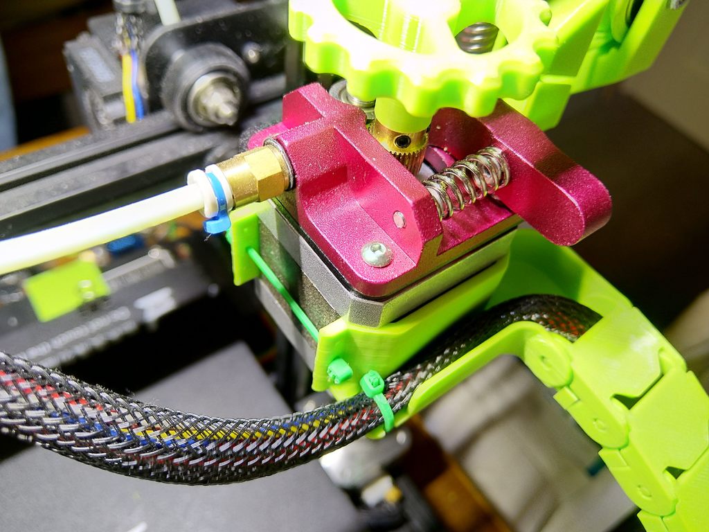 Ender 3 extruder mount for cable chain by ali1234 | Download free STL ...