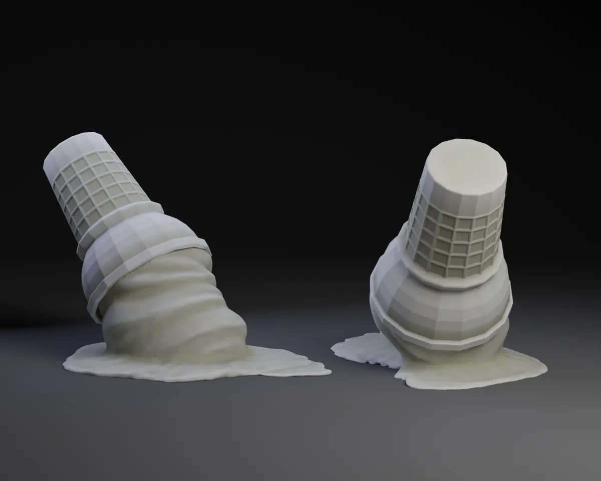 Melting Soft Serve Cone. by Peter Farell | Download free STL model ...
