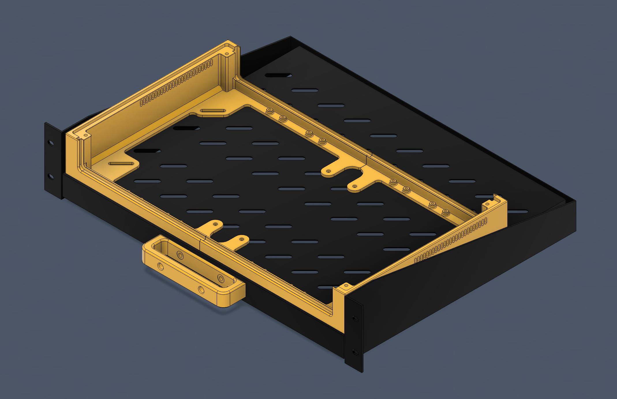 2U Rackmount Case for 19" Digitus Retractable Shelve by pixelwave | Download free STL model ...