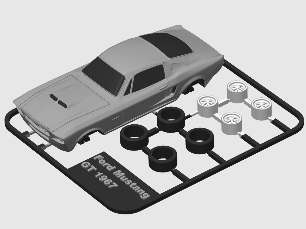 Ford Mustang GT 1967 kit card by Jerryie | Download free STL model ...