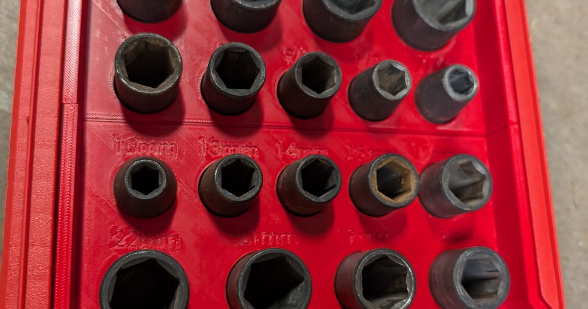 Milwaukee Packout Insert for Harbor Freight Impact Sockets - SAE ...