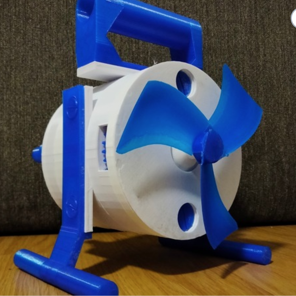 Hand Powered Fan by Digitzia_novaxeMakerWorld: Download Free 3D Models