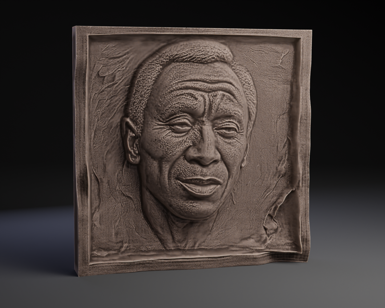 Framed Bust of Pele by Peter Farell | Download free STL model ...