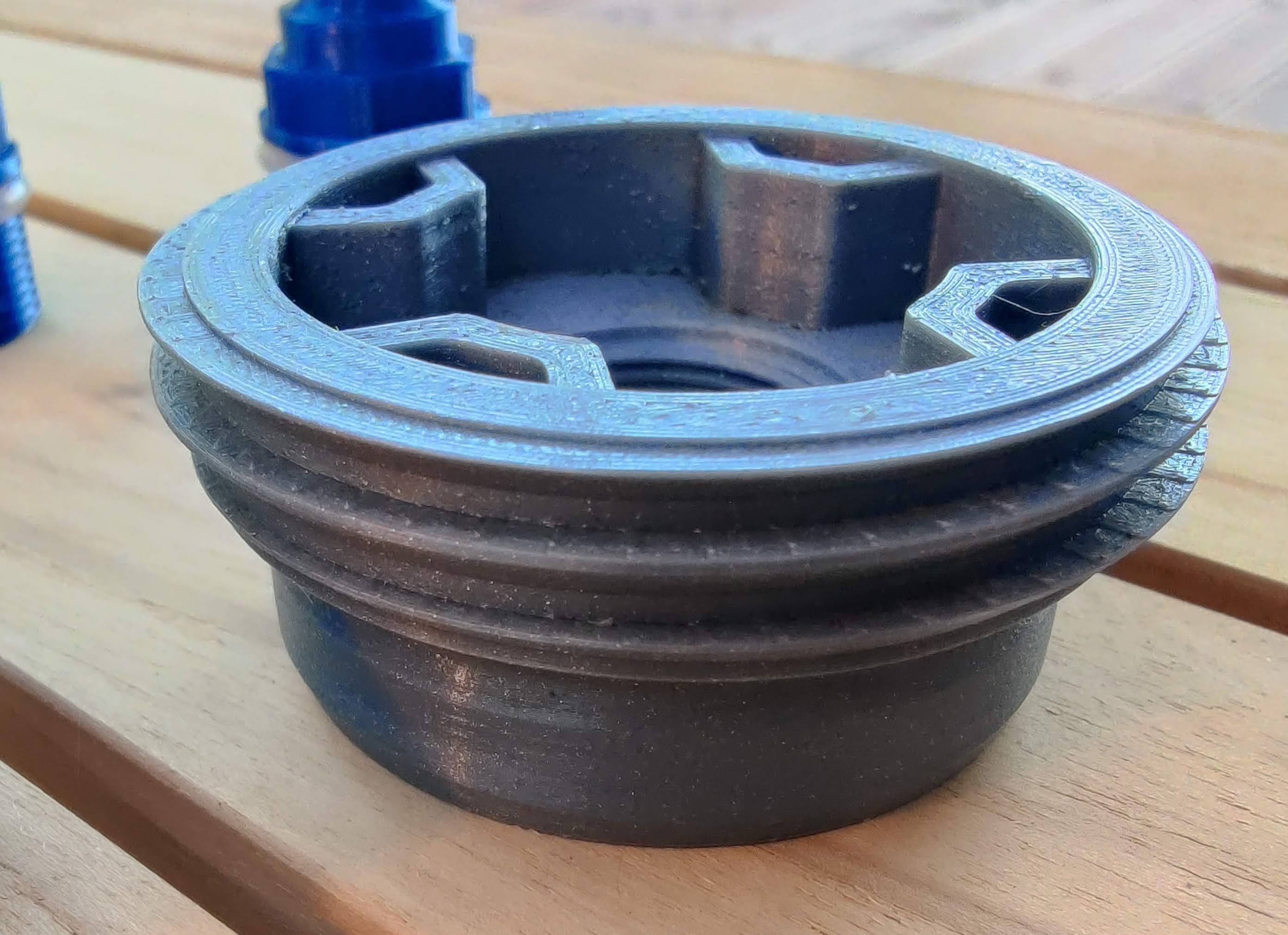 Plastic barrel bung caps with gardena hose connector by christofferrap ...