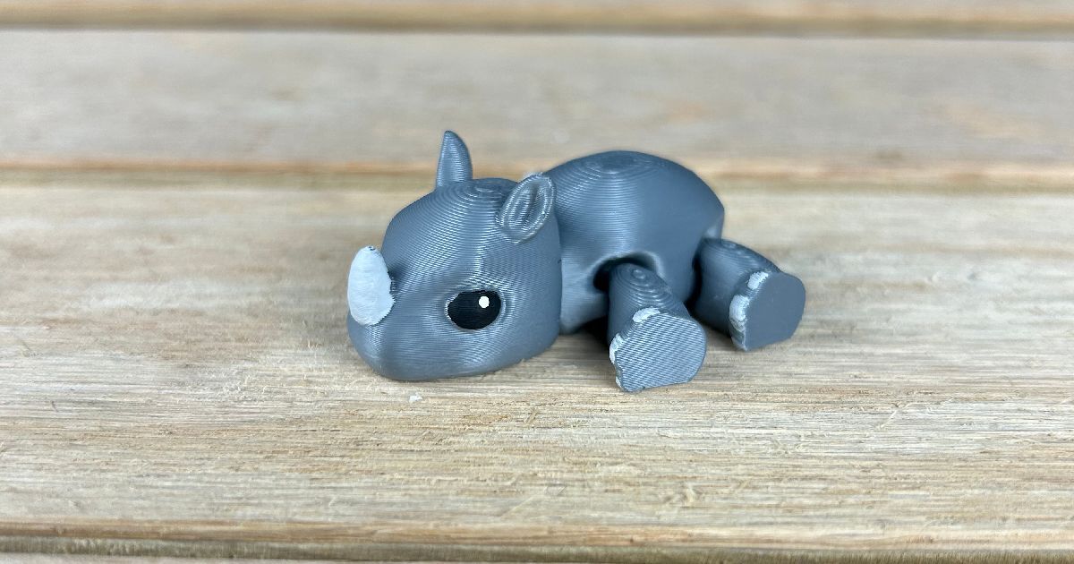 Chibi Rhino Fidget by Built_Over_Bot | Printables Store