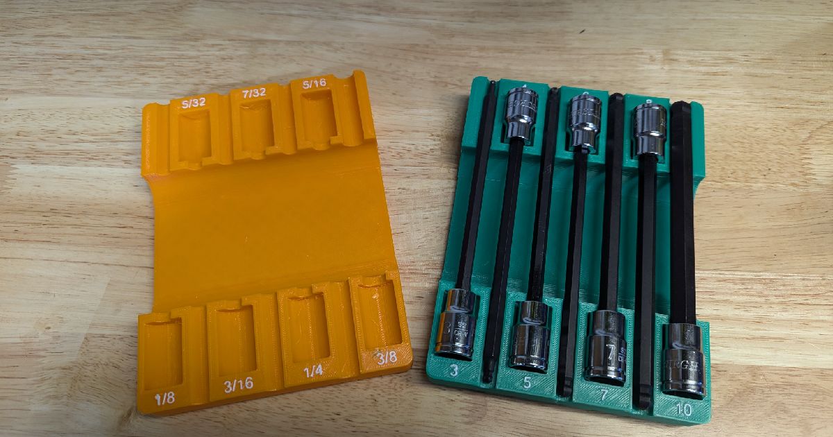 Gridfinity holders for Pittsburgh (Harbor Freight) 7pc Long Reach Ball ...