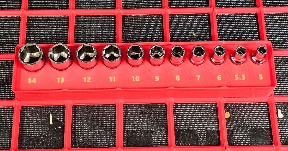ICON 1/4 in. Drive Metric Socket Set Storage For Gridfinity by Ghostrider | Download free STL ...