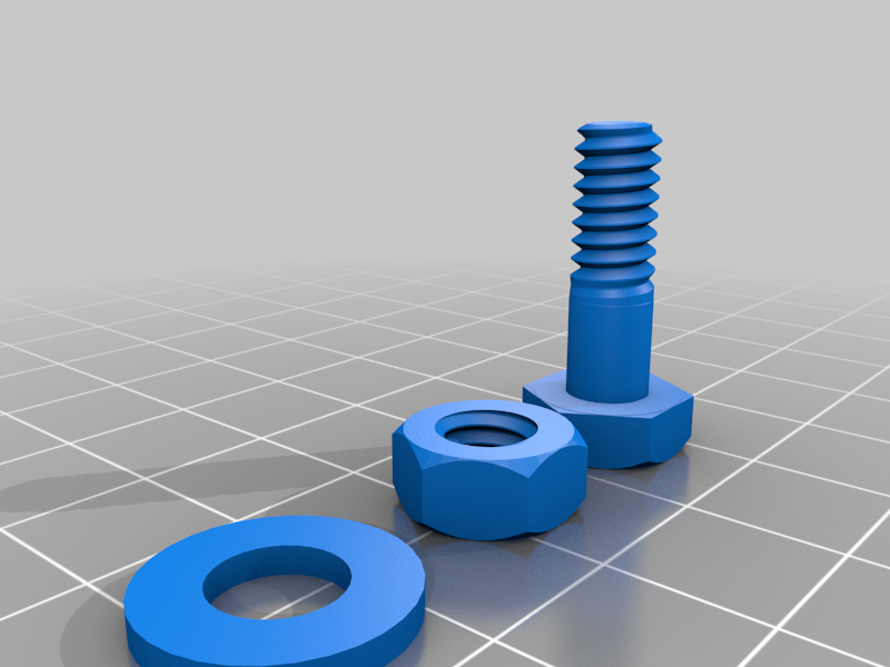 1/4" x 1" and 3/4" 20 TPI bolts, nuts, and washers by Executive Quest | Download free STL model ...