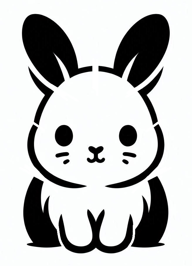 Rabbit stencil 2 by Nina Máčová | Download free STL model | Printables.com