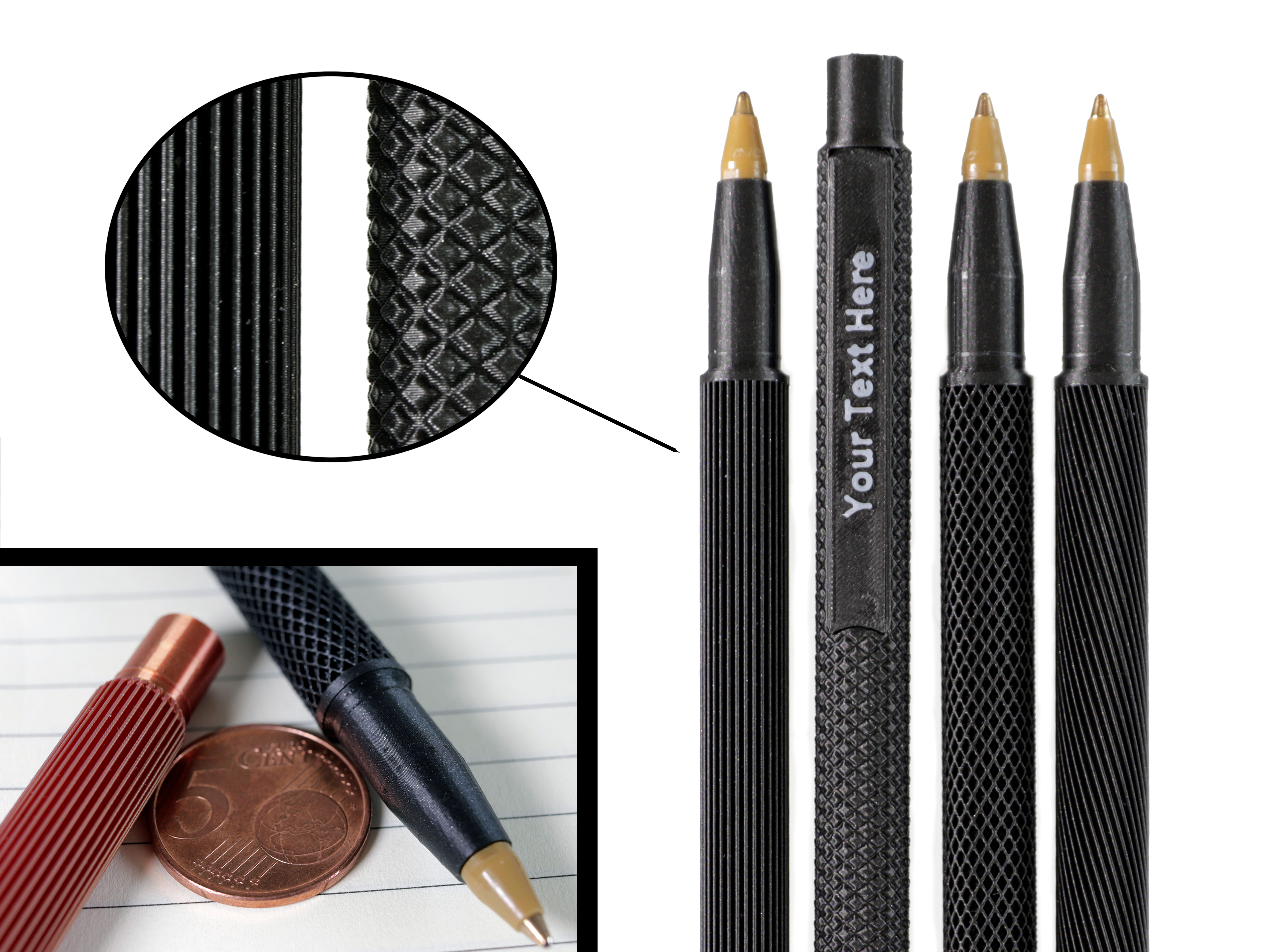 Customizable pens with ultra-fine textures for 0.2mm and 0.4mm Nozzles ...