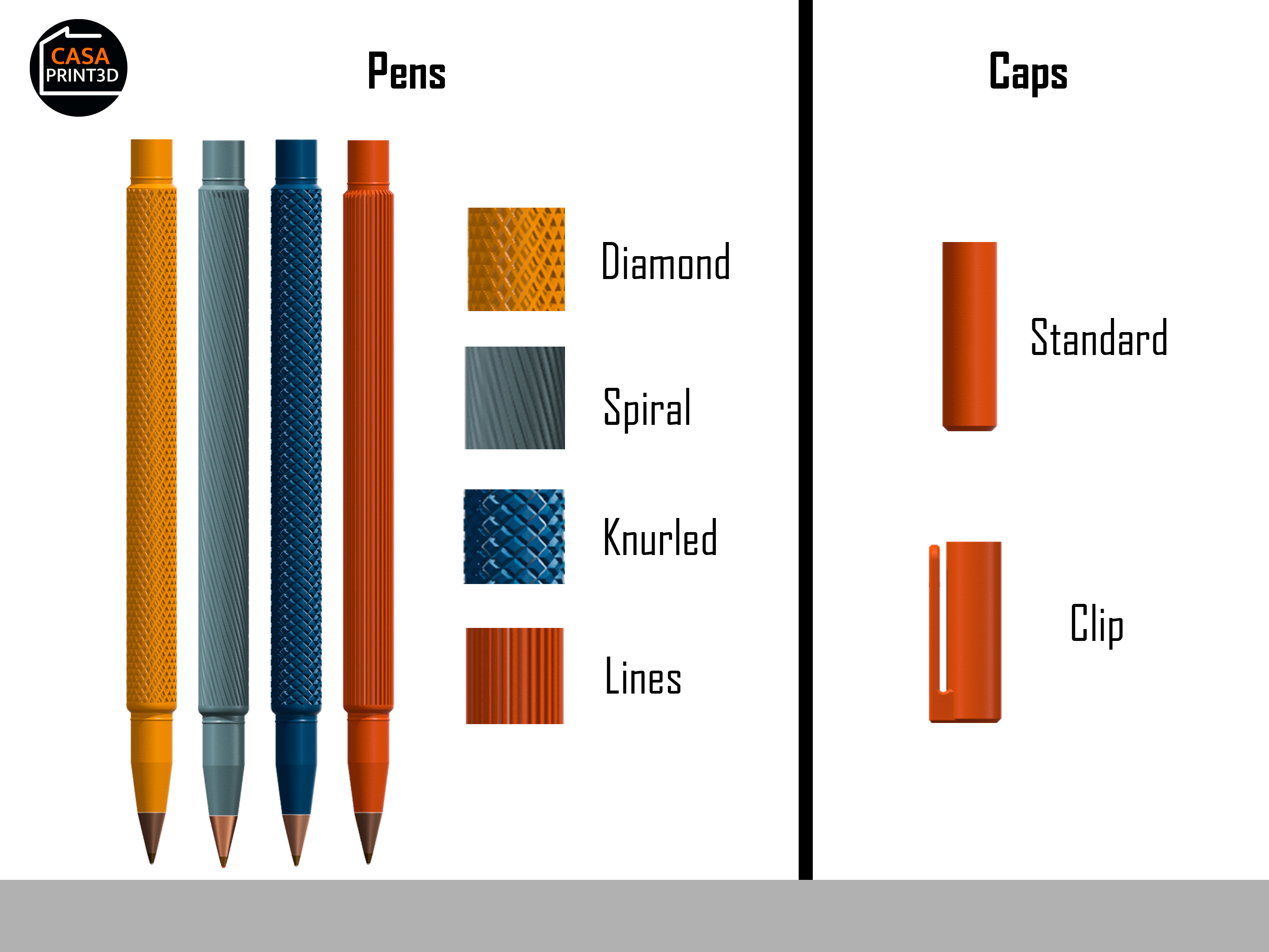 Customizable pens with ultra-fine textures for 0.2mm and 0.4mm Nozzles ...