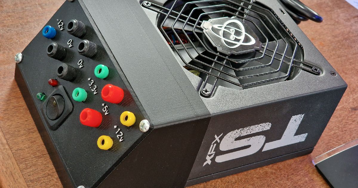 Bench power supply panel for computer PSU by Jarppadiparppa | Download ...