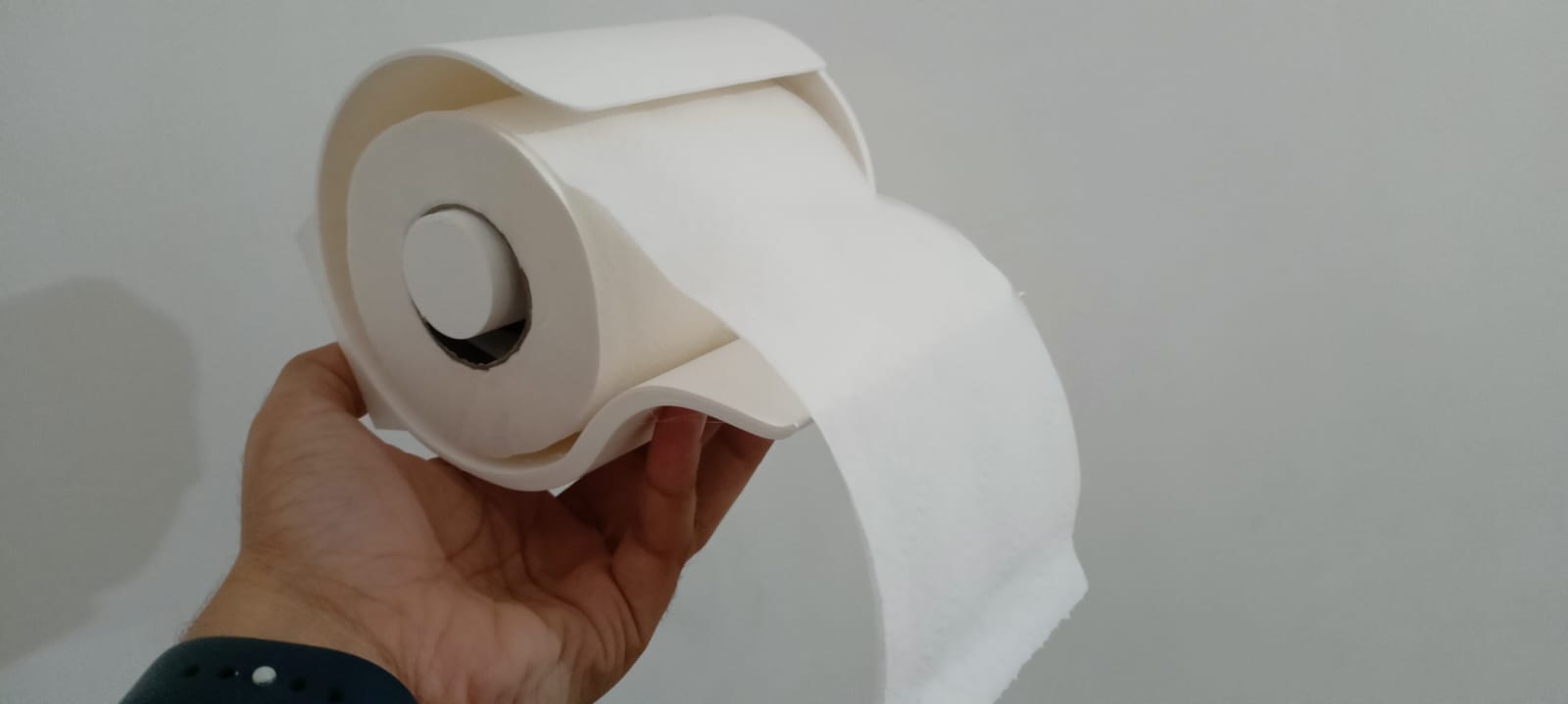 Toilet paper tissue holder / cutter. 2 ways attachment by Pluto Labs ...