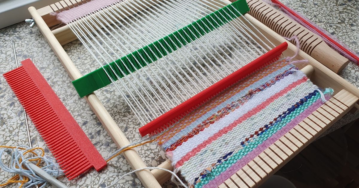 loom boom, comb and shuttle by Kristine | Download free STL model ...
