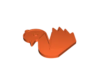 Origami Swan Keychain by FC2M3D | Download free STL model | Printables.com