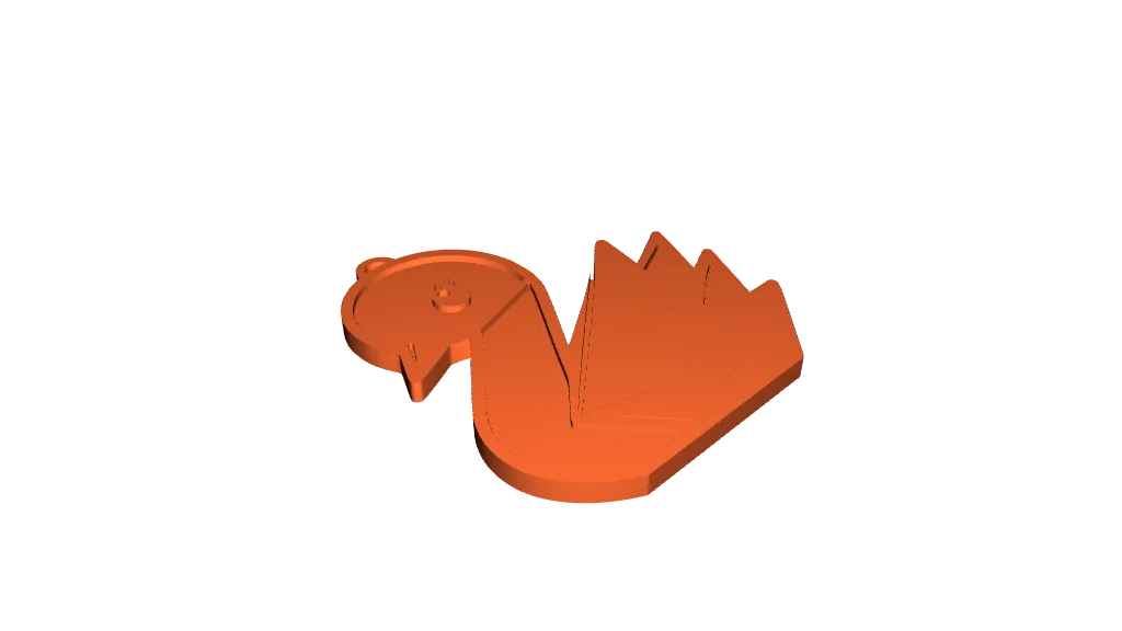 Origami Swan Keychain by FC2M3D | Download free STL model | Printables.com