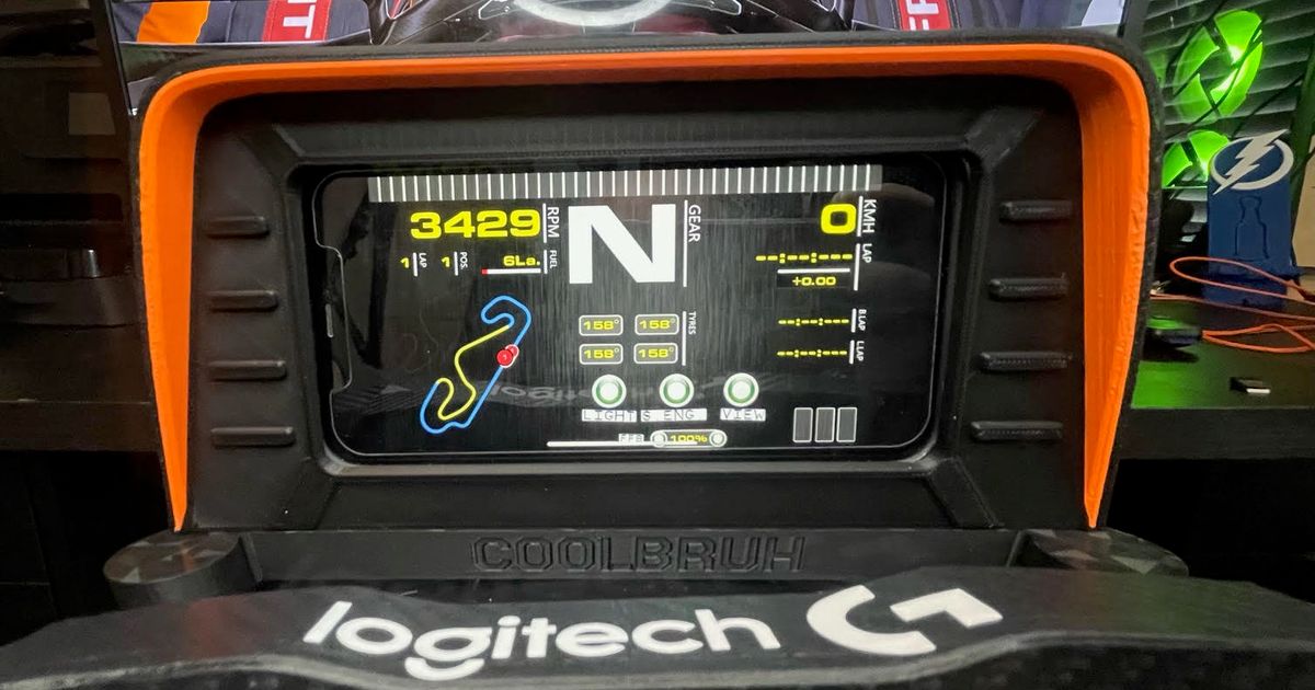 Logitech G923 iPhone 15+ Mount for HUD by Coolbruh | Download free STL ...