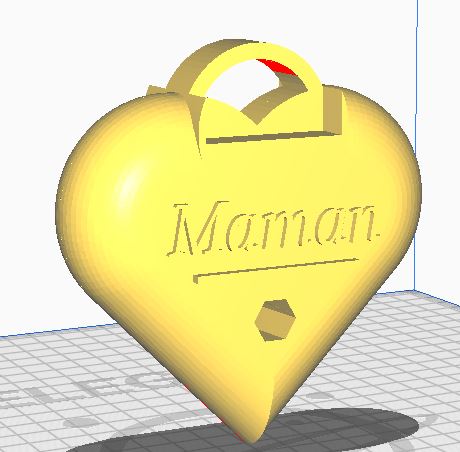porte clef coeur maman von Patrick and Michel | Kostenloses STL-Modell ...