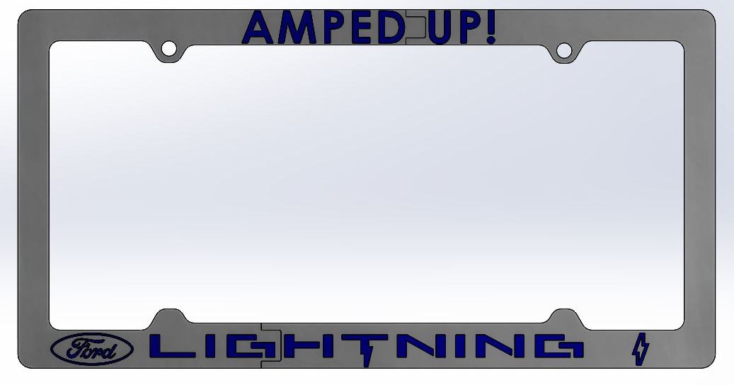 "Amped Up!" Ford Lightning License Plate Frame by NLarson | Download ...