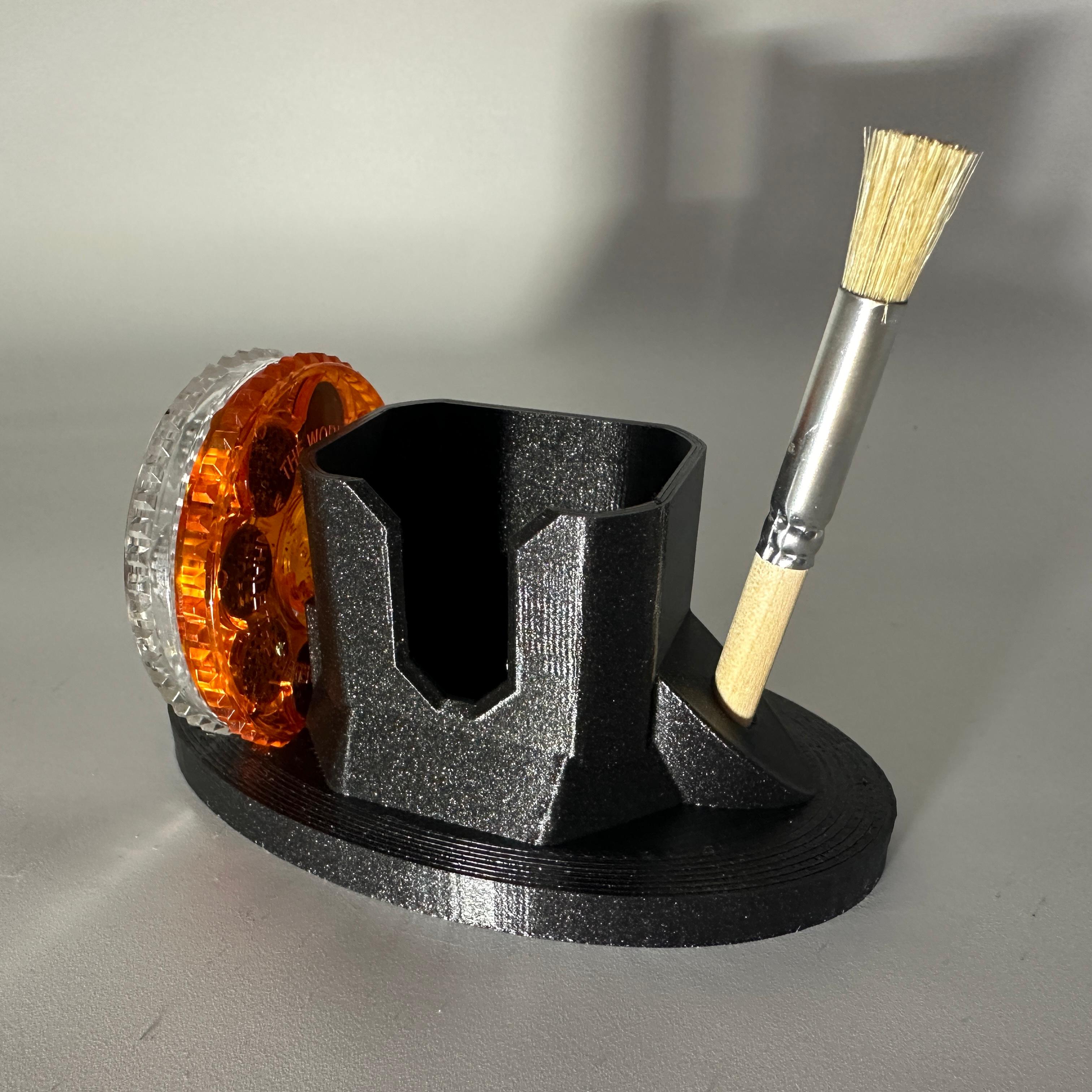 S&B Venty stand w/ brush and capsule holder by PrintFabLab | Download ...