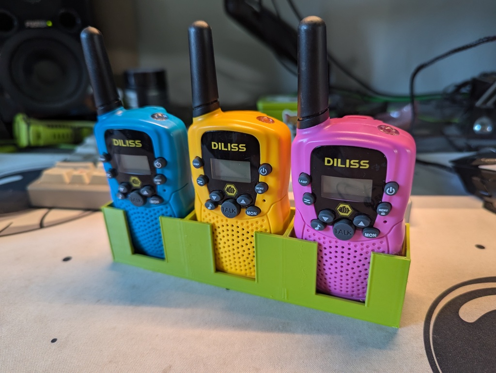 Walkie Talkie Holder w/ Command strip tabs by Evo_Spec | Download free ...