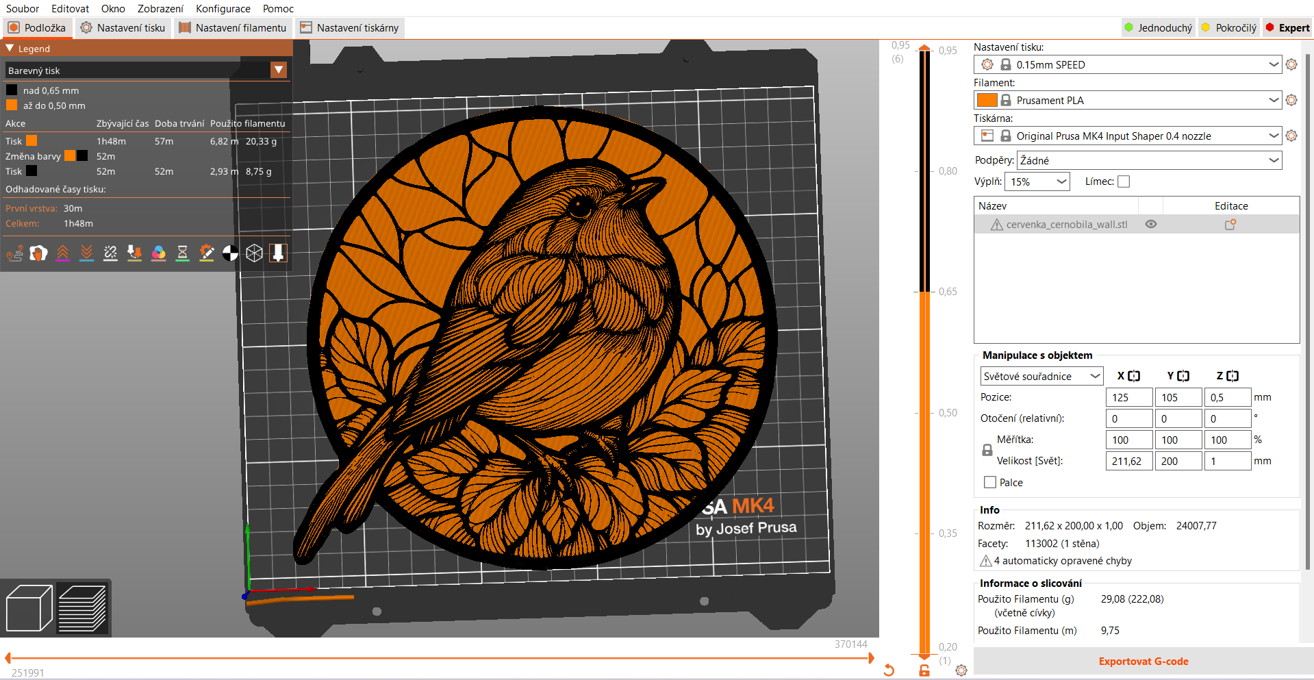 Robin (black and white) by Nina Máčová | Download free STL model ...