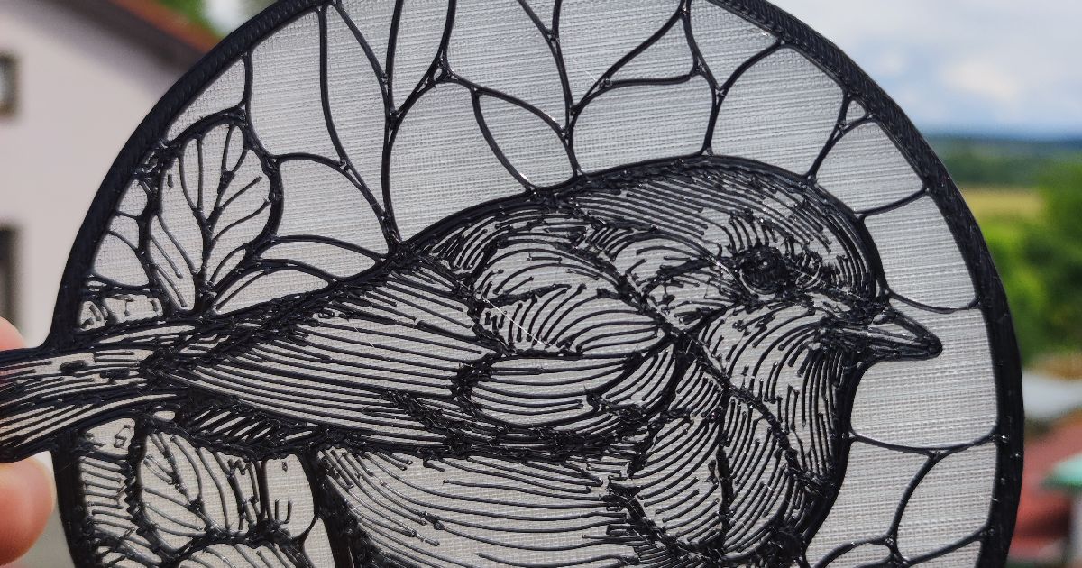 Robin (black and white) por Nina Máčová | Descargar modelo STL gratuito ...