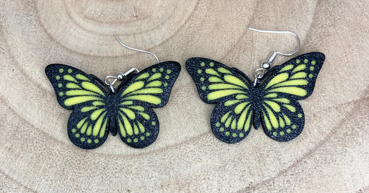 Flying butterfly earrings by Franchescor | Download free STL model ...