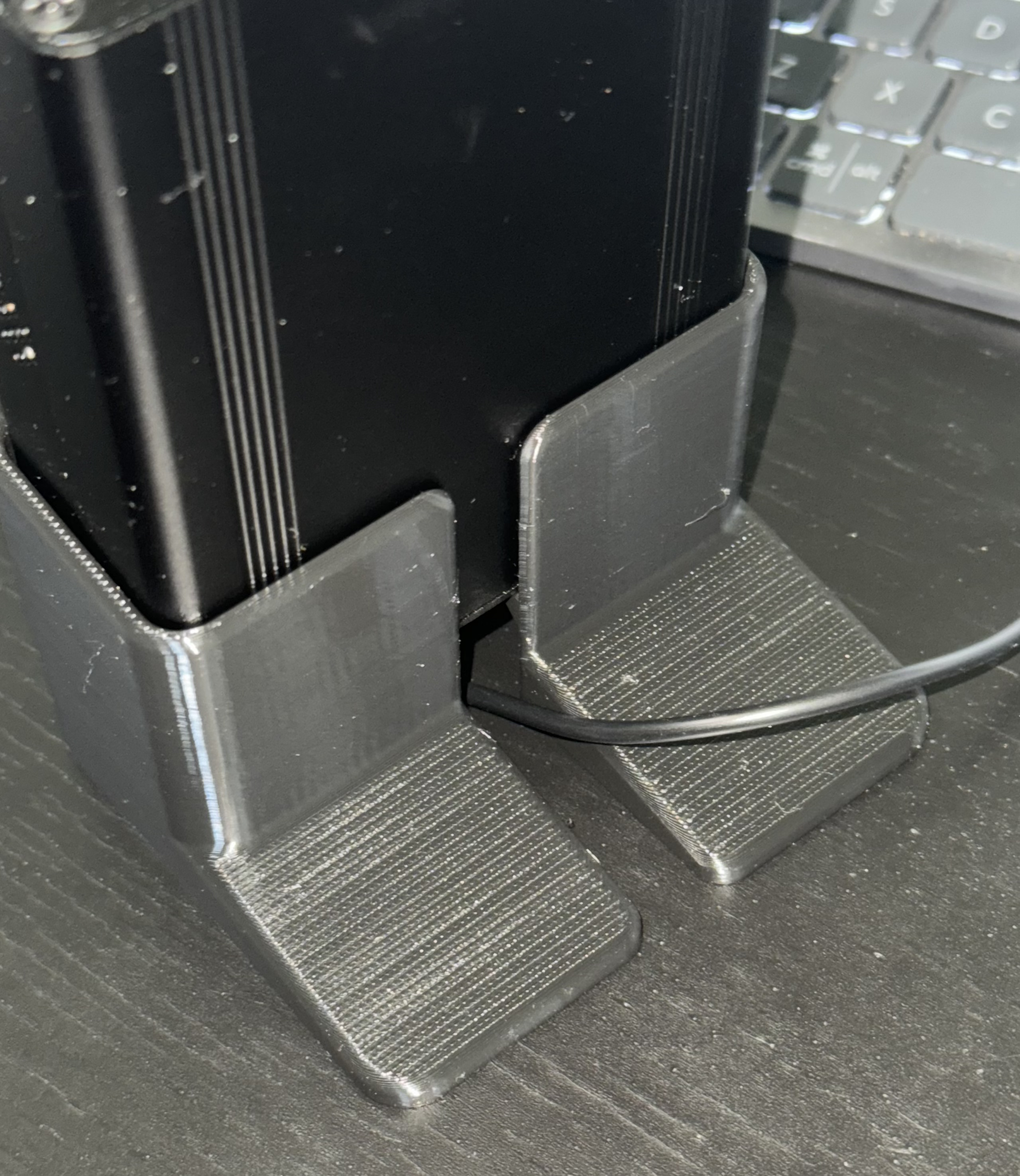 HackRF One & PortaPackH2 stand with slot for charging cable by Arek ...