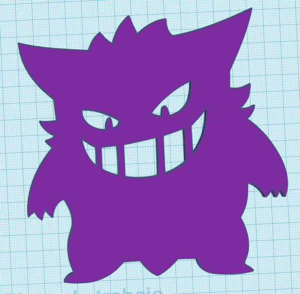 gengar wall art by izan navarro12 | Download free STL model ...