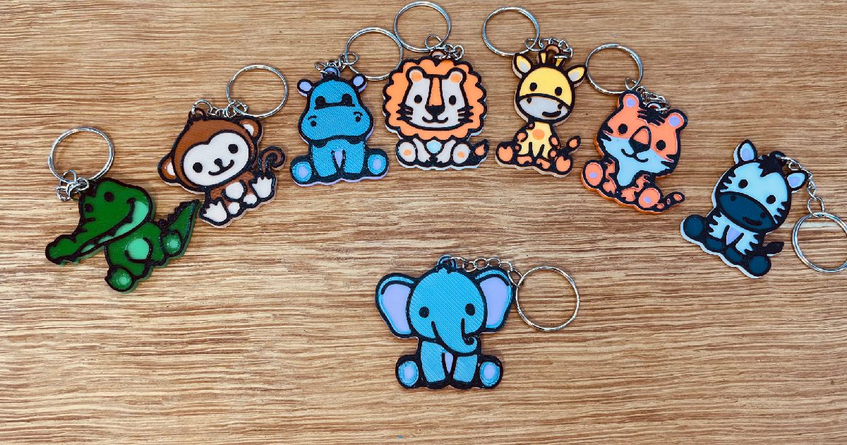 Cute Elephant Keychain by Aztairya | Download free STL model ...