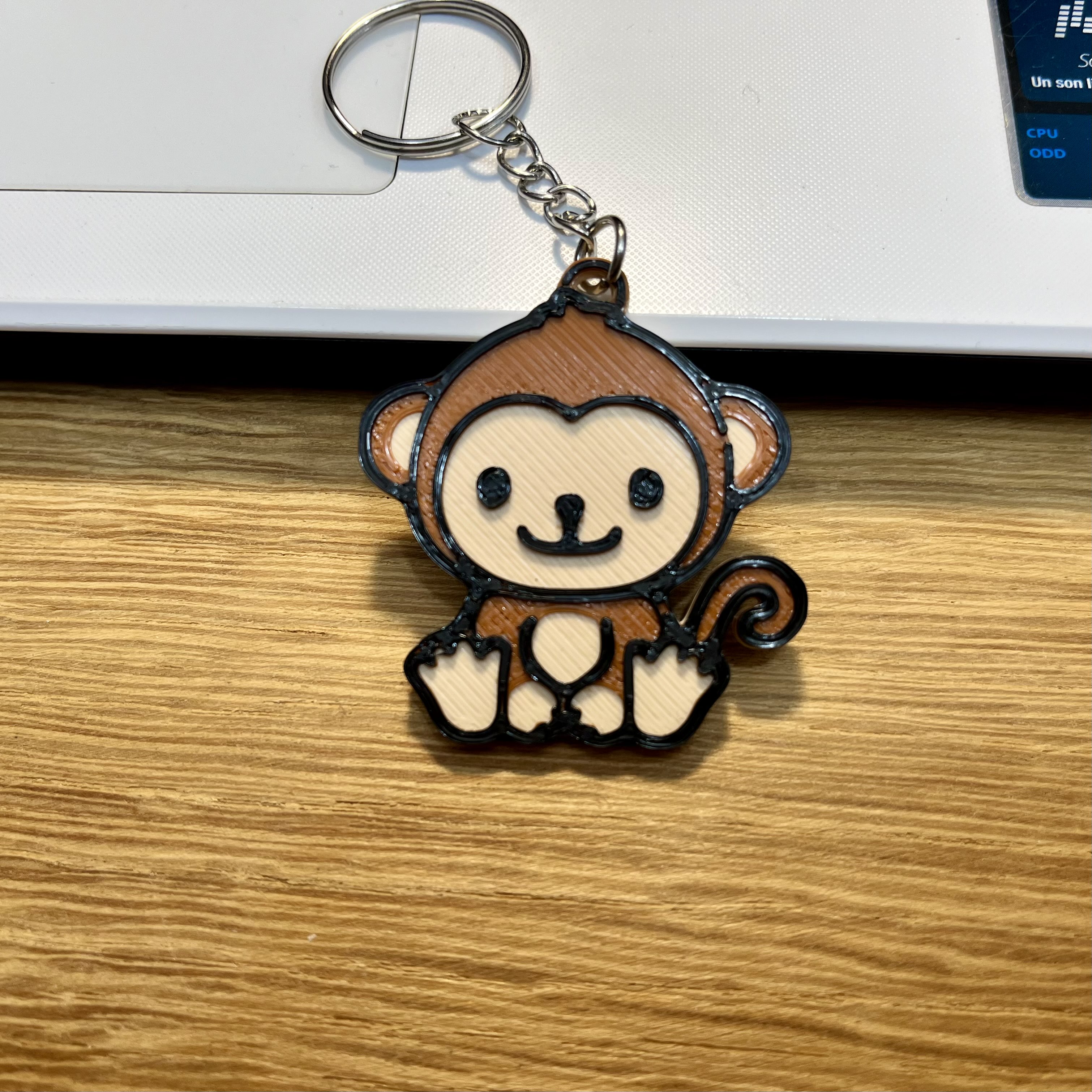 Cute Monkey Keychain by Aztairya | Download free STL model | Printables.com