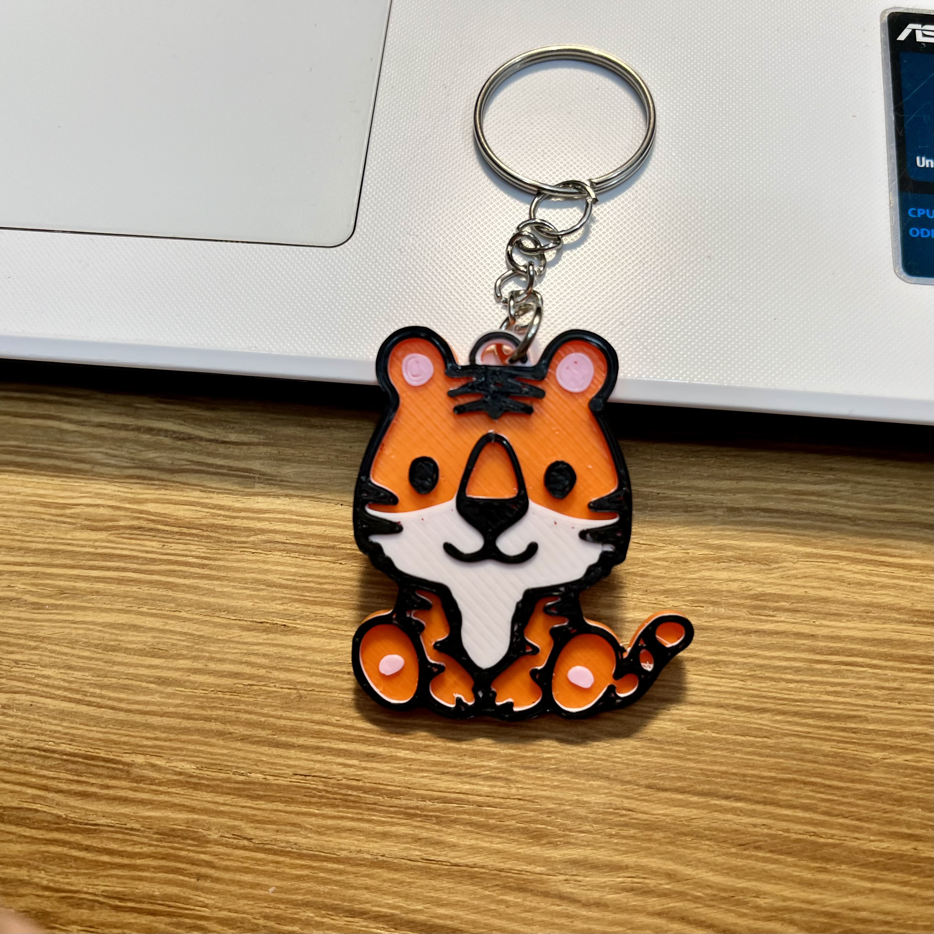 Cute Tiger Keychain by Aztairya | Download free STL model | Printables.com