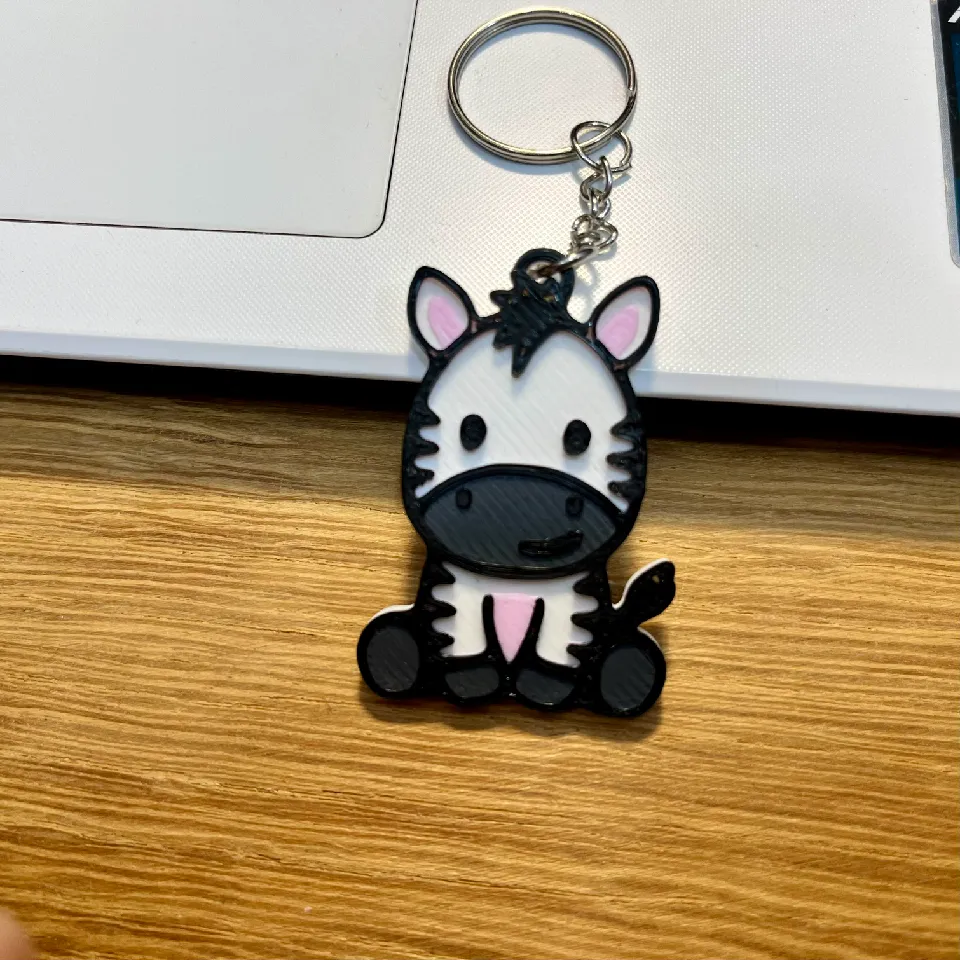 Cute Zebra Keychain by Aztairya | Download free STL model | Printables.com