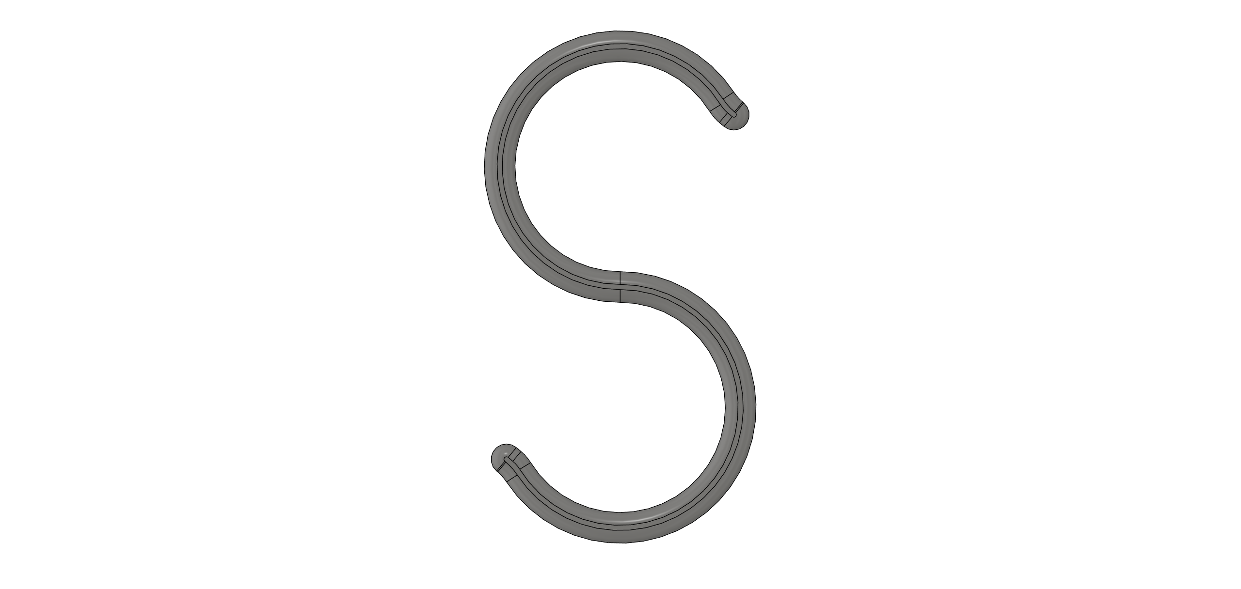 Simple S hook for clothes closet rod (41mm diameter hooks that fit 40mm ...