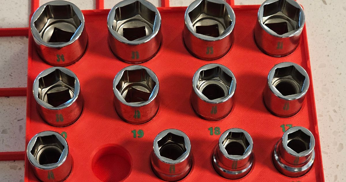 ICON 1/2 in. Drive Metric Socket Set Storage For Gridfinity by ...