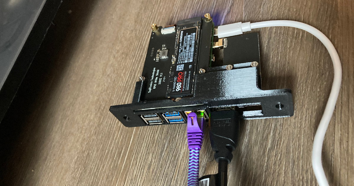 RPi Rack Mount Adapter for Bottom NVME Mount Board for by jbrnd ...