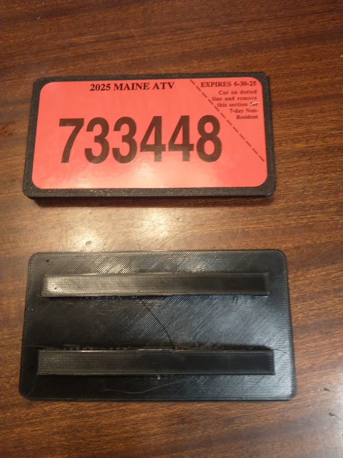 ATV Plate for Registration Sticker by ForagedInTheMountains | Download ...