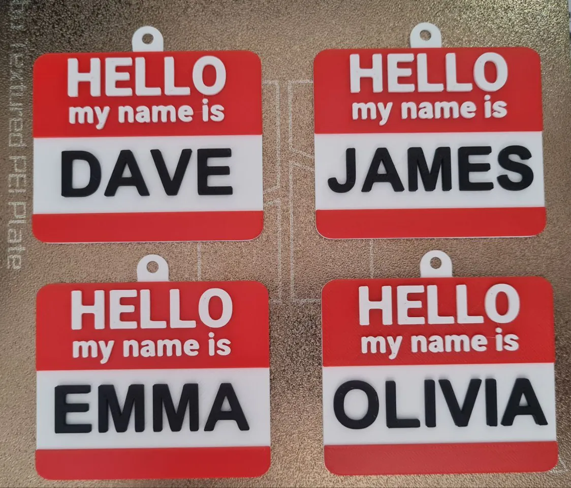My name is Name Badge by BeepBoop | Download free STL model ...