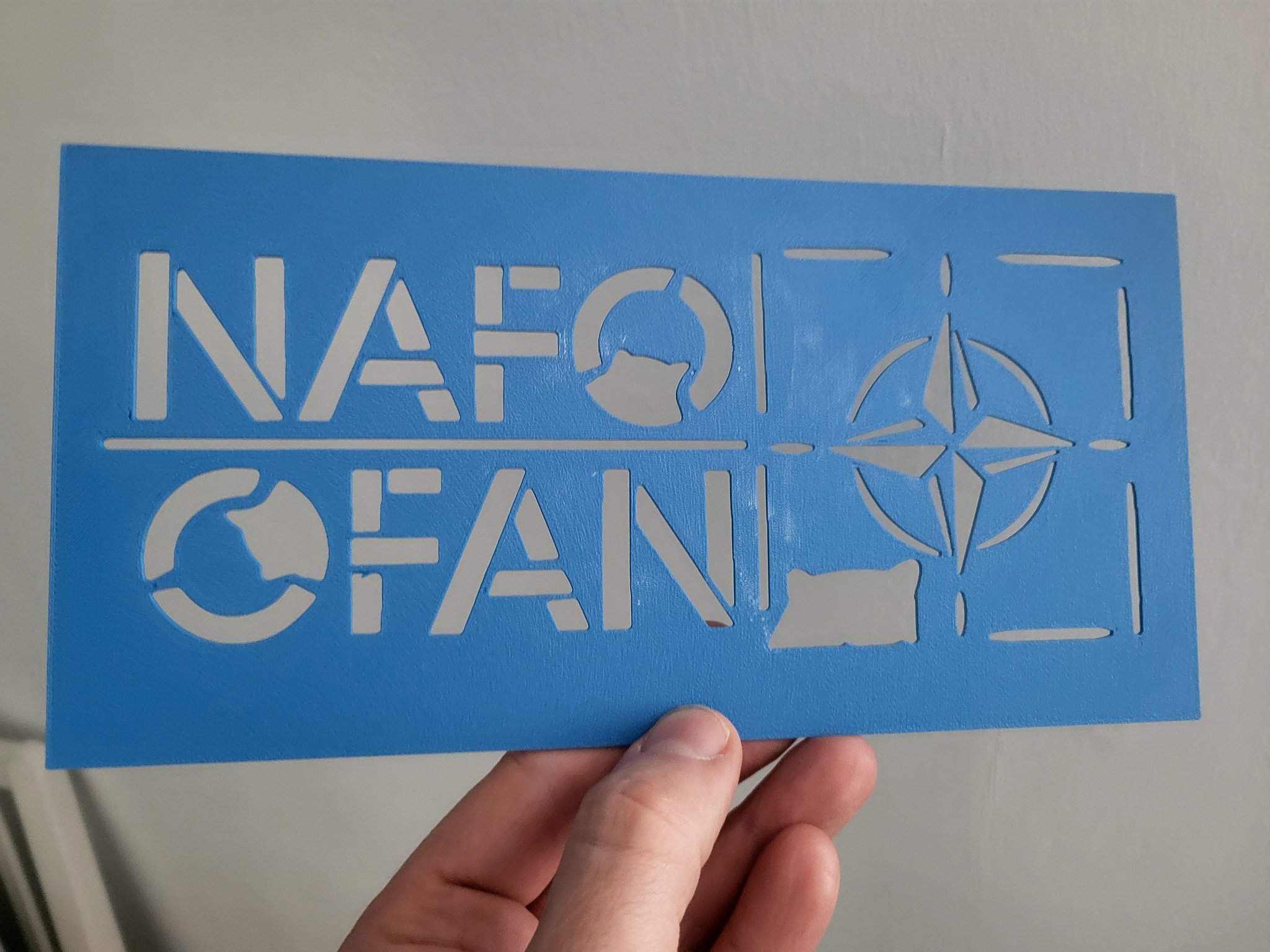 NAFO Logo plate by Vasco Schultz | Download free STL model | Printables.com