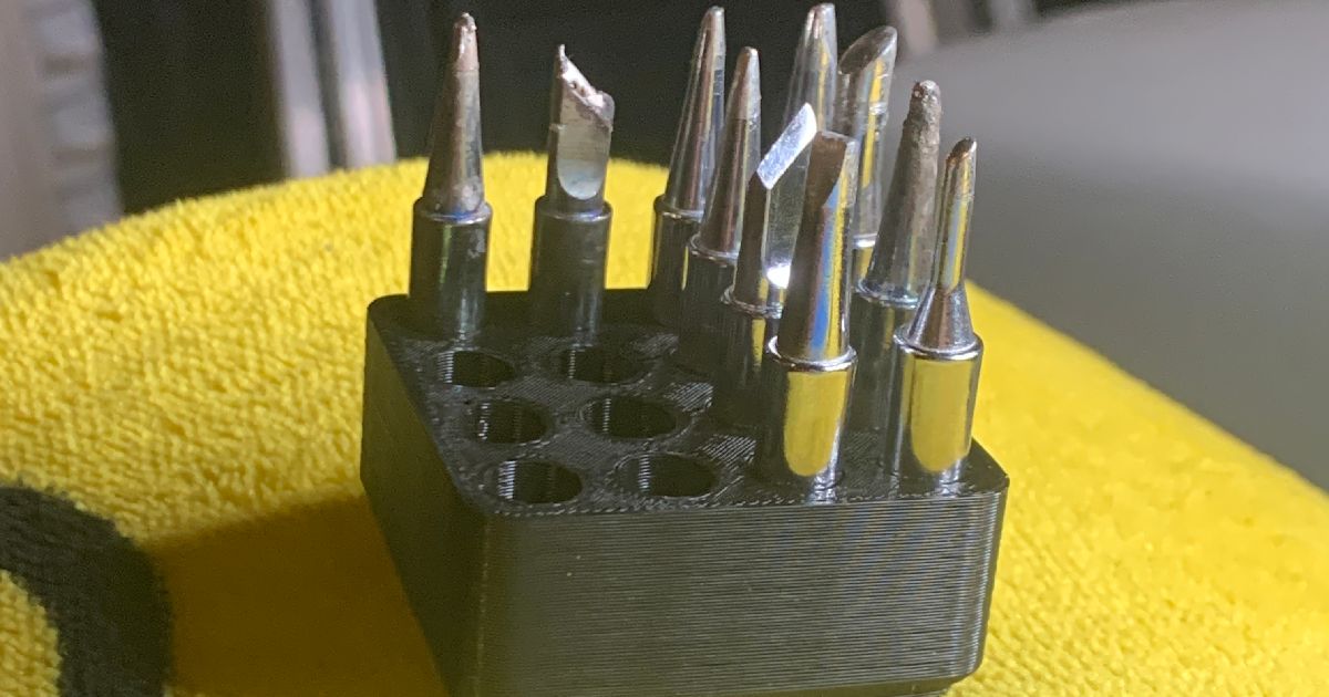 Soldering tip holder Gridfinity by Bananaperson300 | Download free STL model | Printables.com