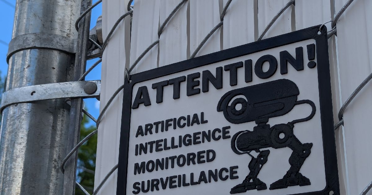 Artificial Intelligence Surveillance Sign by slayernine | Download free ...