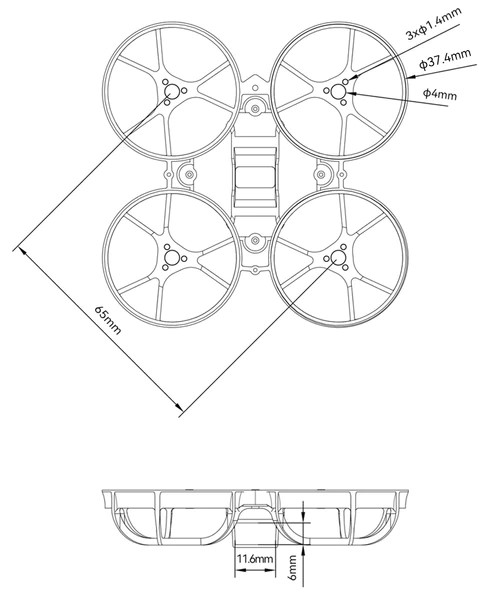 BetaFPV Meteor65 Pro Frame by Riley Entropy | Download free STL model ...